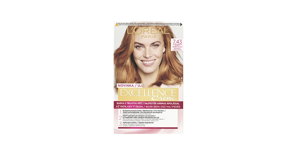 L'Oréal Paris Excellence Créme Krémhajfesték 7.43 Rézfényű Aranyszőke ...